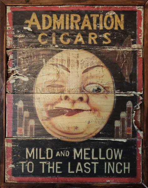 Man In The Moon w/Cigar Wall Art – Echo and Ben Artisan Decor